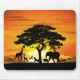 Wild Animals on African Savanna Sunset Mouse Pad | Zazzle