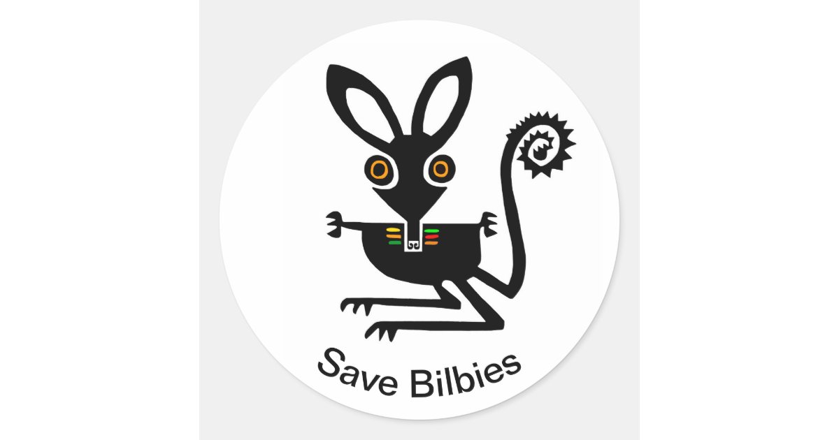 Wild animals - Save BILBIES- Nature- Australia Classic Round Sticker ...