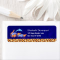 Wild Animals with a Leopard Print Border Label | Zazzle