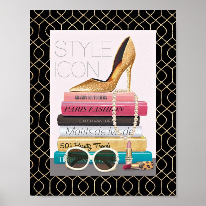 Wild Apple | Style Icon - Gold Stiletto Poster | Zazzle.com