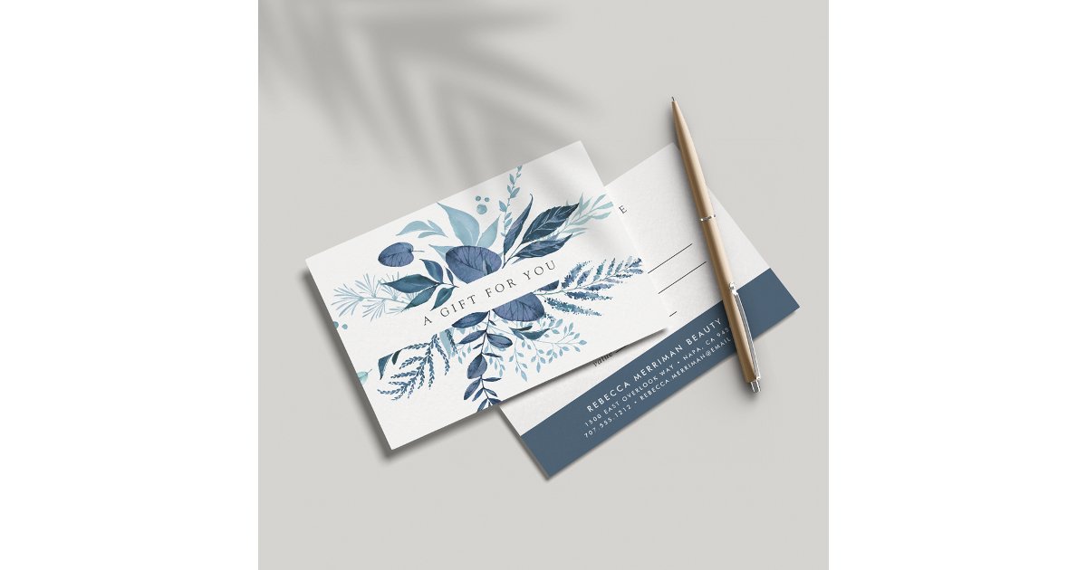 Wild Azure Gift Certificate Card | Zazzle