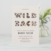 Wild Bach Leopard Fur Letters Bachelorette Party Invitation | Zazzle