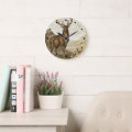 Wild Buck Large Clock | Zazzle