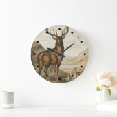 Wild Buck Large Clock | Zazzle