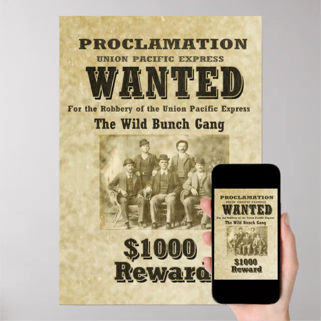 WILD BUNCH GANG Poster- Custom Sizes Poster | Zazzle