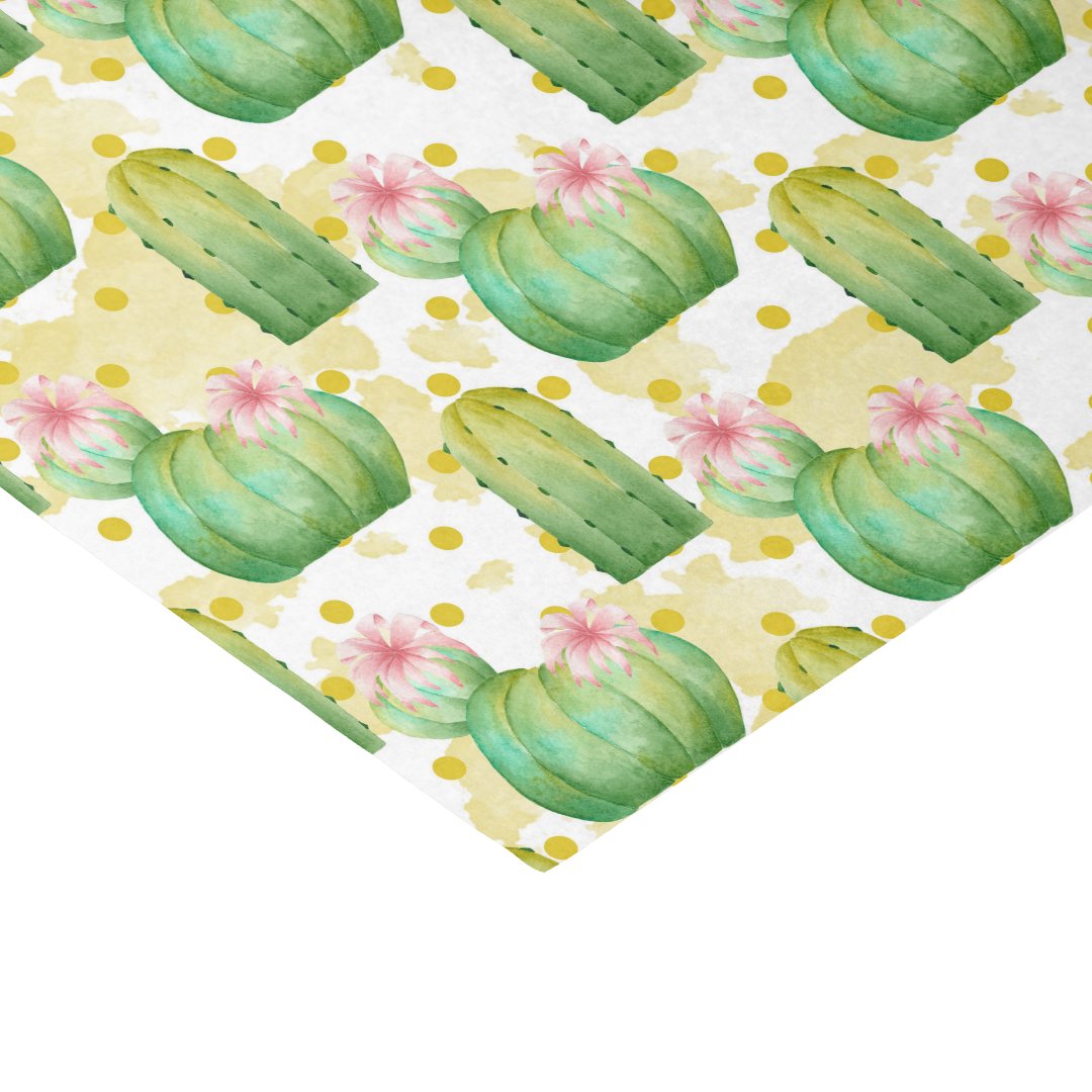 Wild cactus pattern watercolor party tissue tissue paper | Zazzle