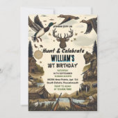 Wild Camo Oh Deer Duck hunting 1st birthday Invitation | Zazzle