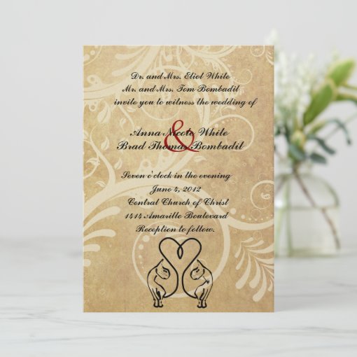 Wild Cat Lovers Black and Gold Wedding Invitation | Zazzle