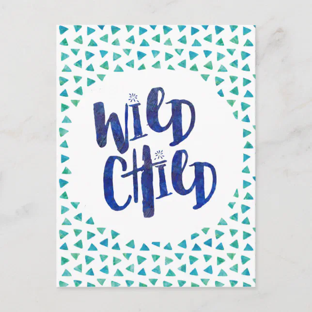 Wild Child Quote Postcard | Zazzle