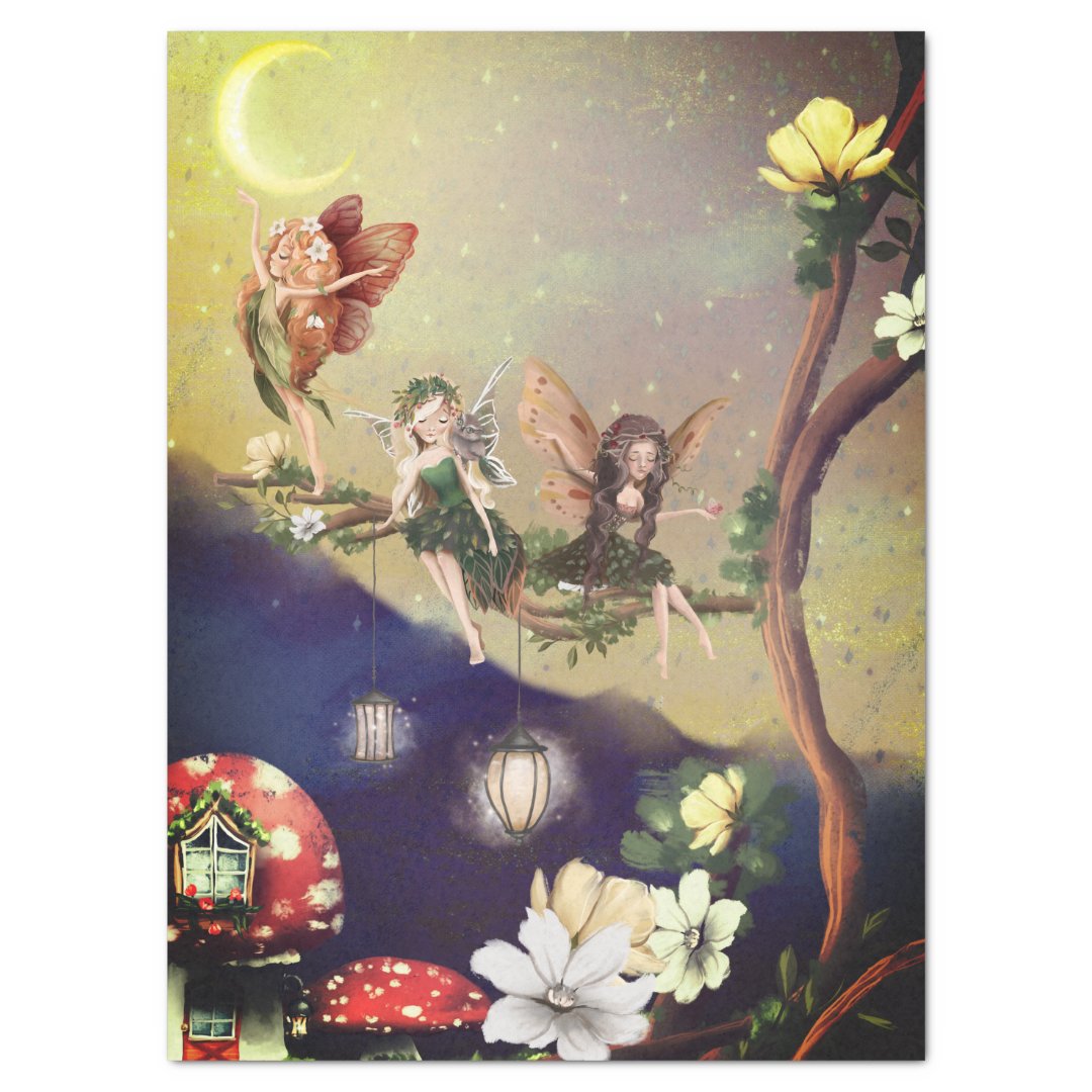 Wild Fairies Art Decoupage Tissue Paper | Zazzle