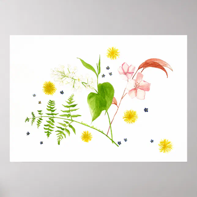 wild flower poster | Zazzle