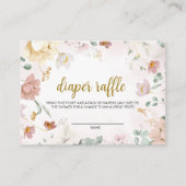 Wild Flowers Diaper Raffle Baby Shower Card | Zazzle