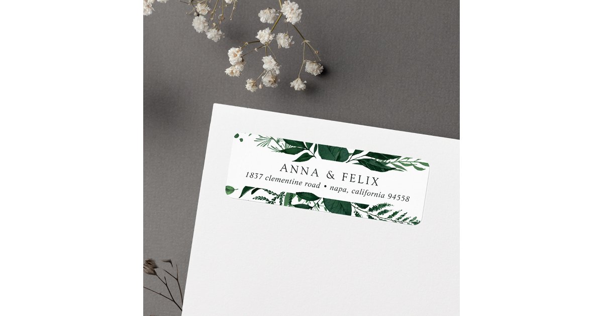 Wild Forest | Botanical Return Address Label | Zazzle