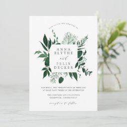 Wild Forest Frame Wedding Invitation | Zazzle