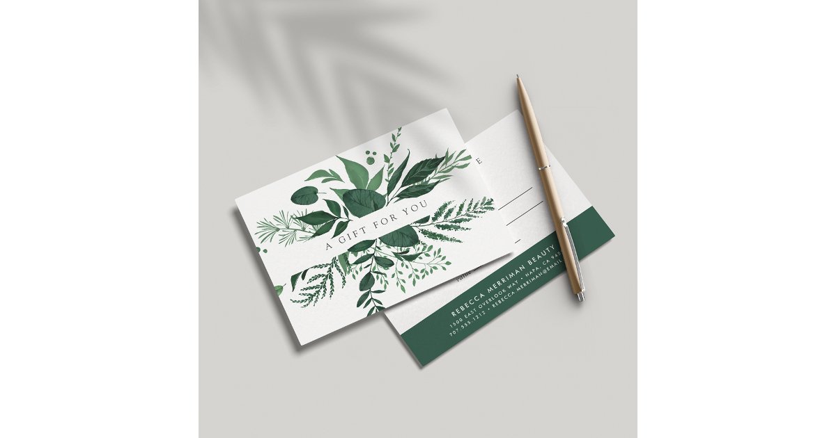 Wild Forest Gift Certificate Card | Zazzle