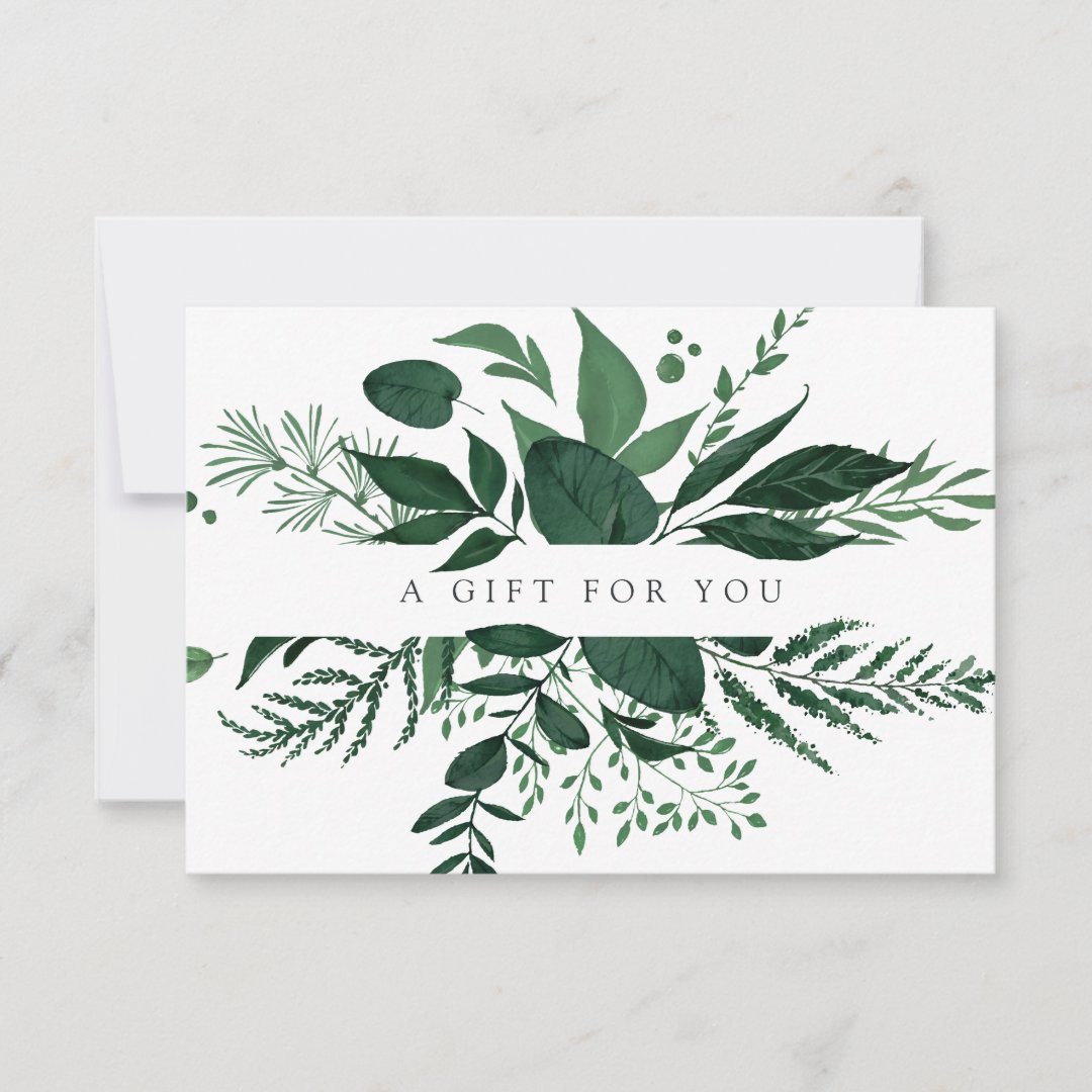 Wild Forest Gift Certificate Card | Zazzle