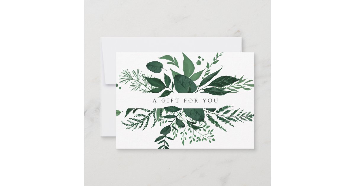 Wild Forest Gift Certificate Card | Zazzle