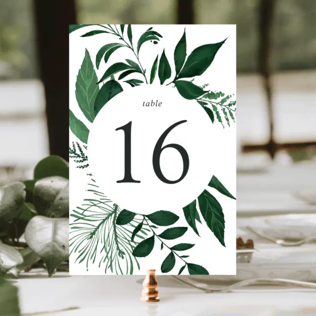 Wild Forest Table Number Card | Zazzle