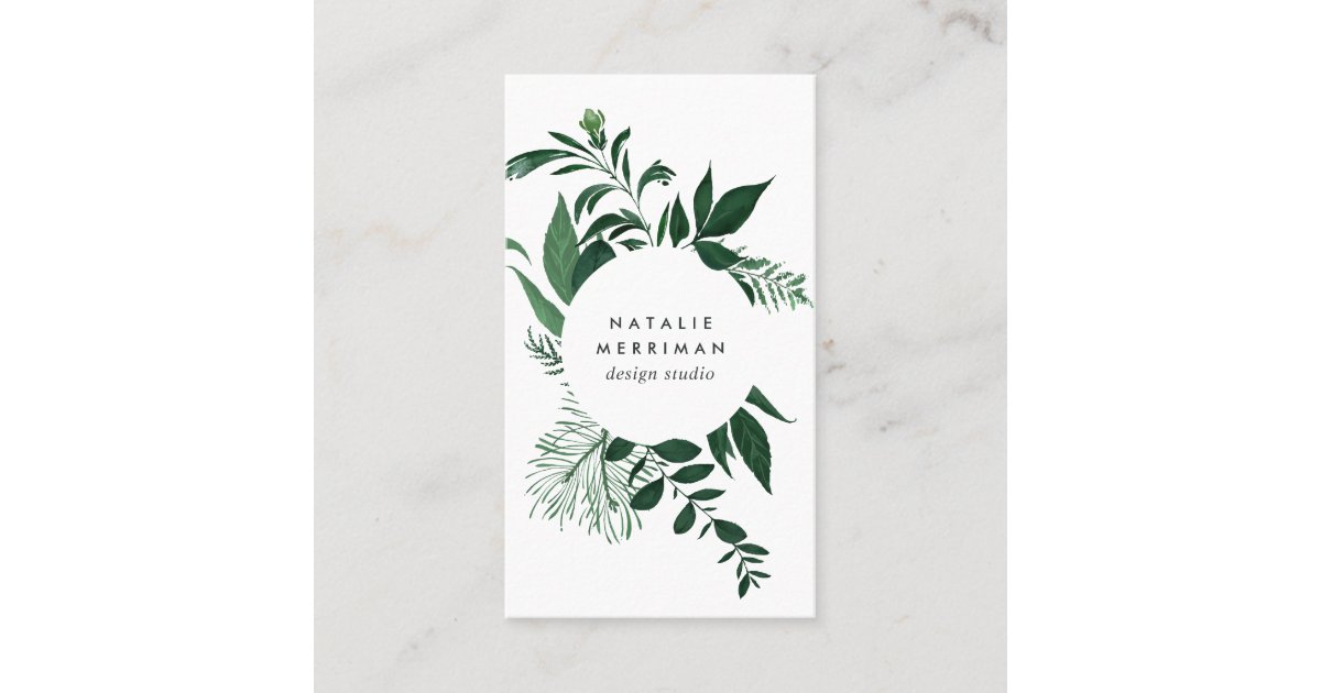 Wild Forest Vertical Business Card | Zazzle