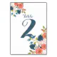 Wild Garden Floral Wedding Table Number Card | Zazzle