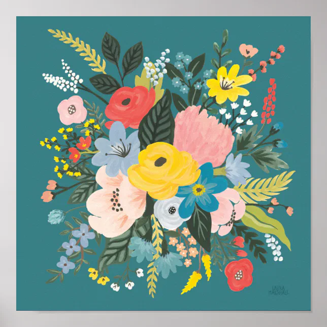 Wild Garden Flowers Poster | Zazzle