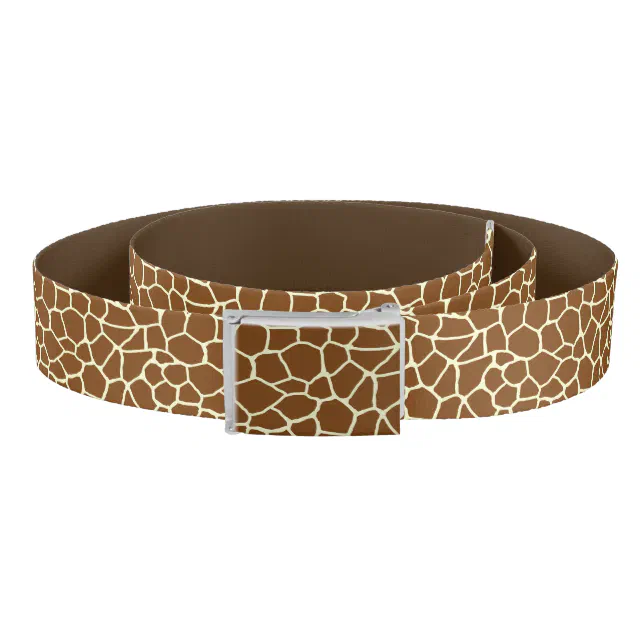 Wild Giraffe Pattern Animal Print Belt | Zazzle