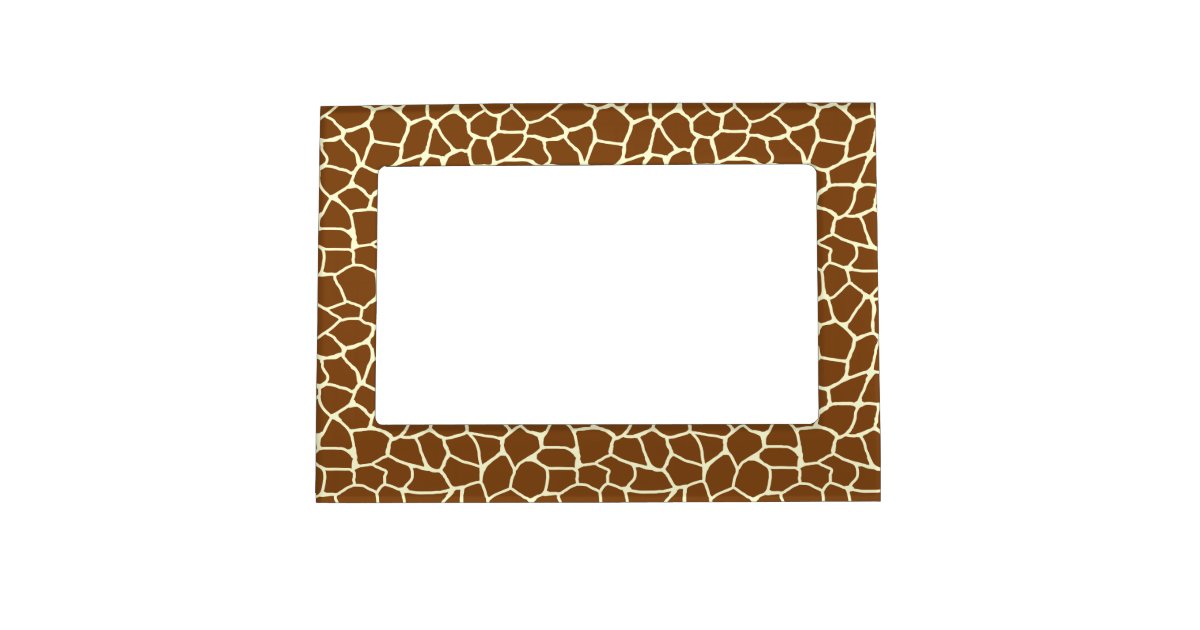 Wild Giraffe Pattern Animal Print Magnetic Picture Frame | Zazzle