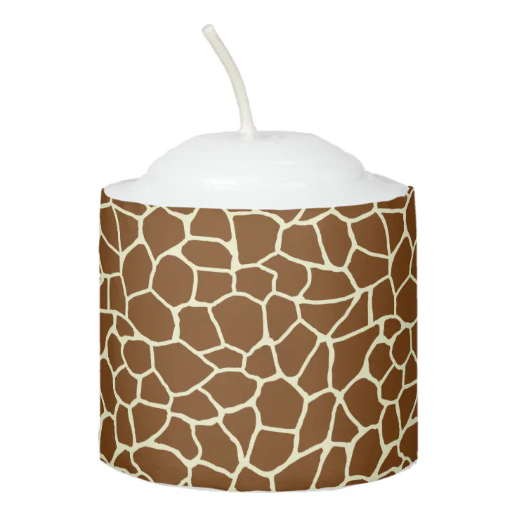 Wild Giraffe Pattern Animal Print Votive Candle | Zazzle