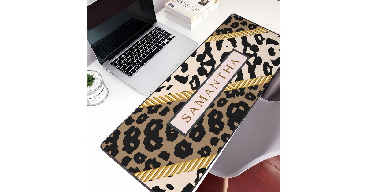 Wild Gold Minimalist Custom Desk Mat | Zazzle