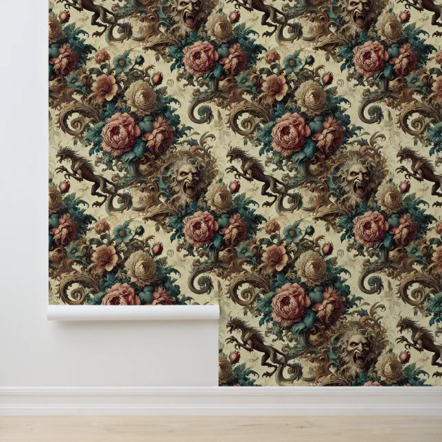 Wild Hearts & Gaunt Dogs – Gothic Victorian Wallpaper | Zazzle