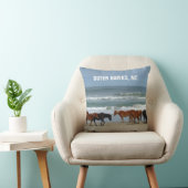 Wild Horses Outer Banks OBX North Carolina Throw Pillow | Zazzle
