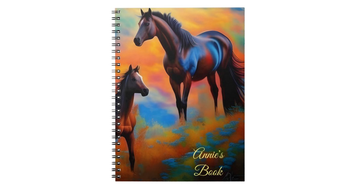 Wild Horses *personalize* Notebook | Zazzle