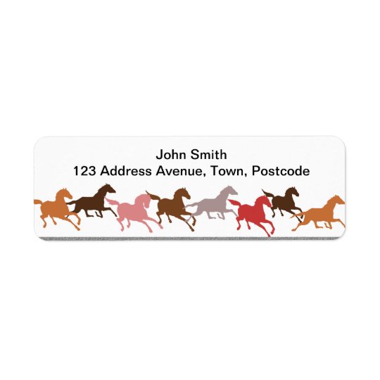 Wild horses running label | Zazzle.com