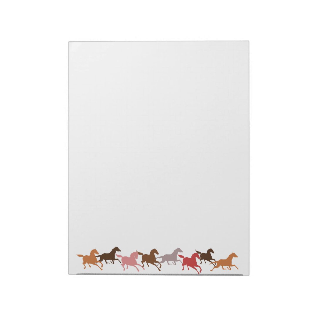 Wild horses running notepad | Zazzle