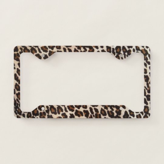 Wild Leopard Print License Plate Frame | Zazzle.com