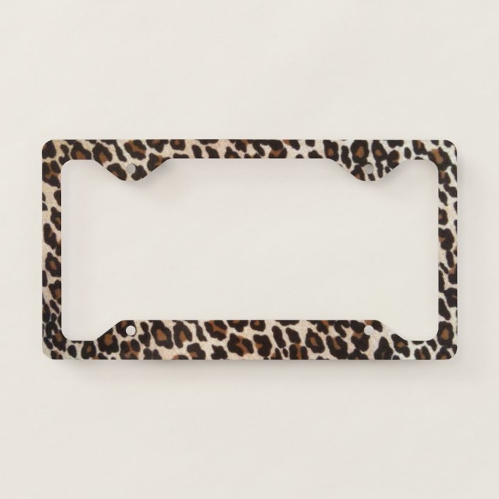Wild Leopard Print License Plate Frame | Zazzle.com