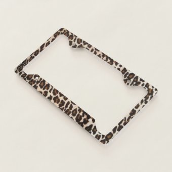 Wild Leopard Print License Plate Frame | Zazzle