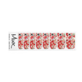 WILD LOVE Bold Red Floral Minx Nail Art | Zazzle
