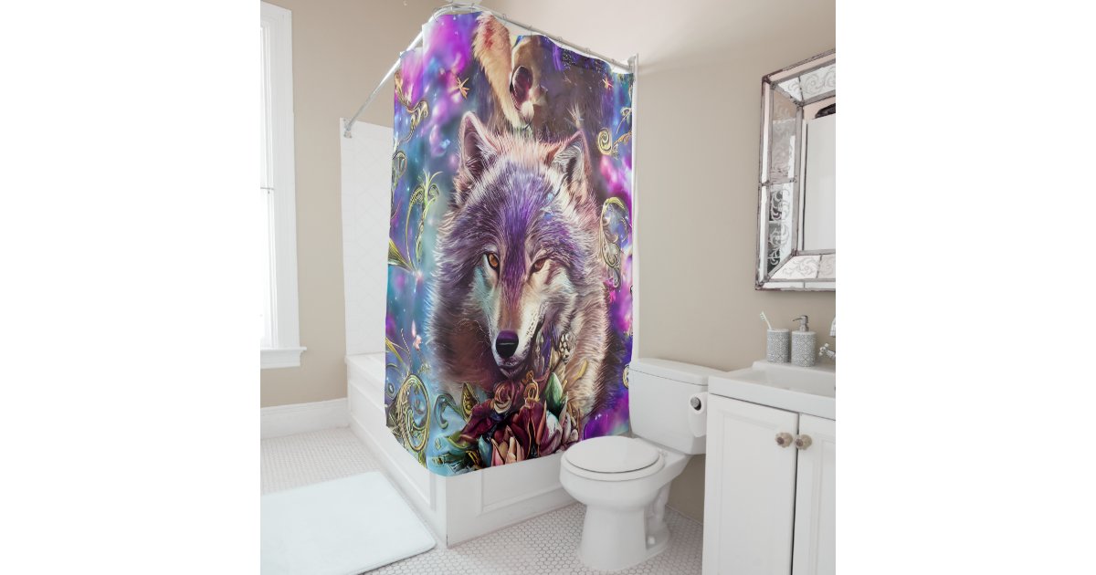 Wild Majesty Wolf Shower Curtain | Zazzle