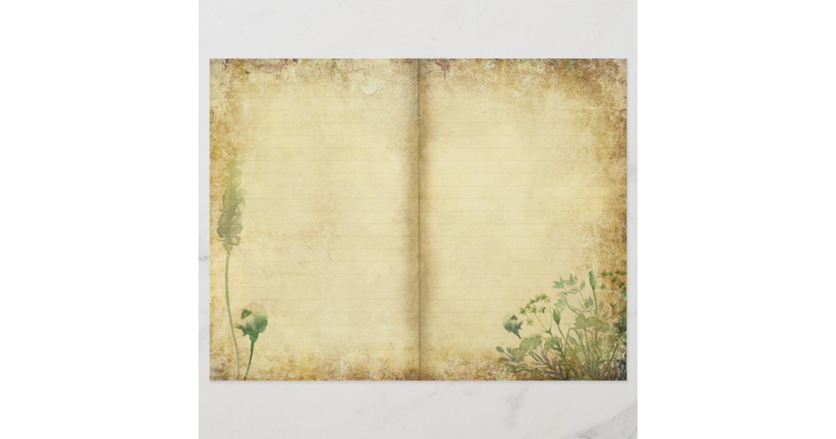 Wild Meadow Nature Journal Page | Zazzle