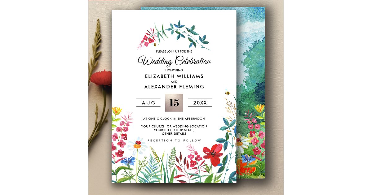Wild Meadow | Summer Forest Wedding Invitations | Zazzle