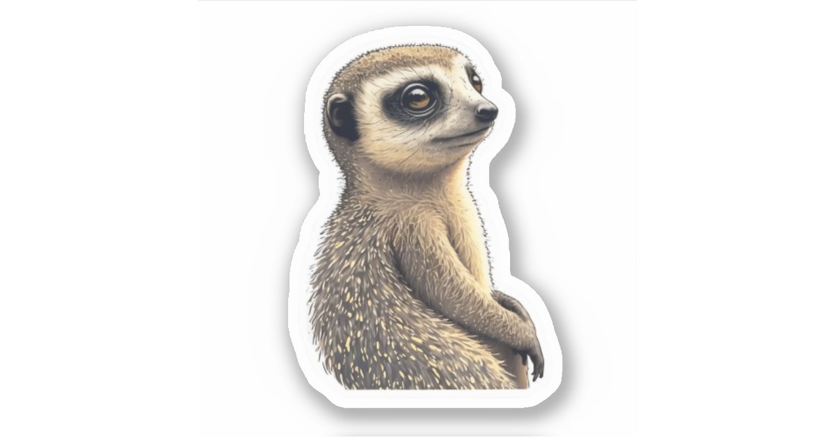 Wild Meerkat Sticker | Zazzle