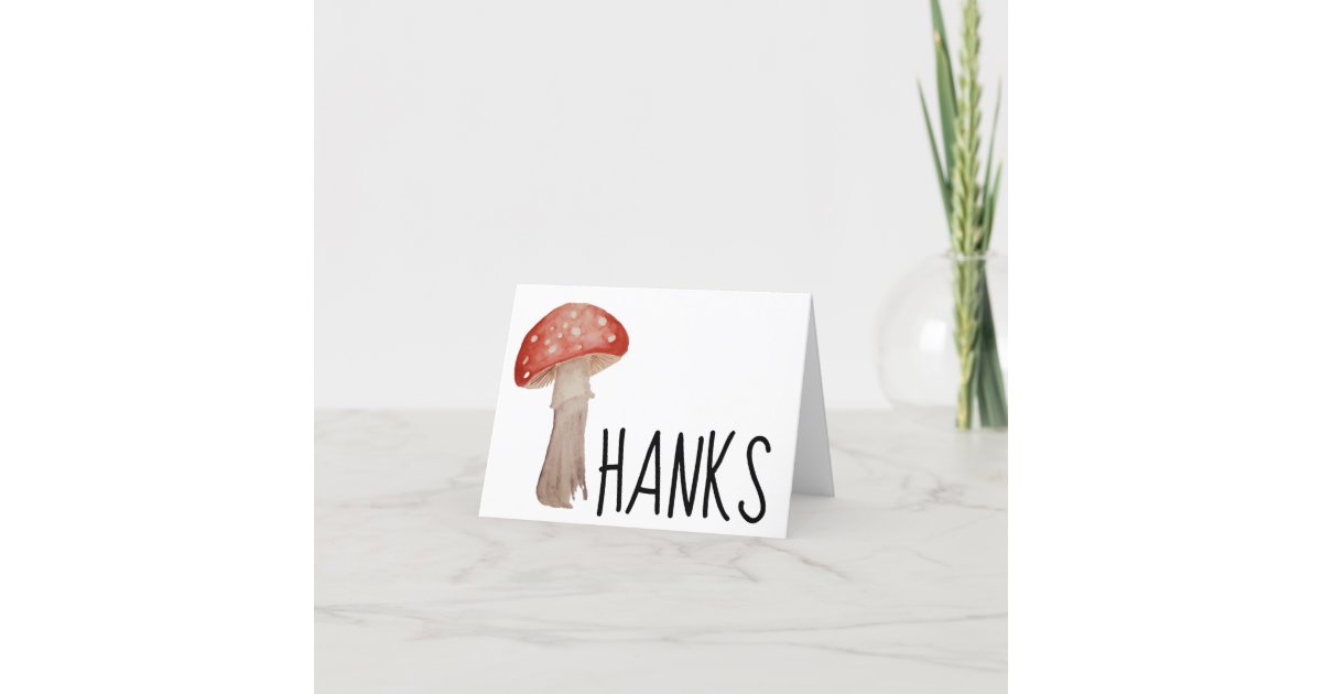 Wild Mushroom Thank You Card | Zazzle