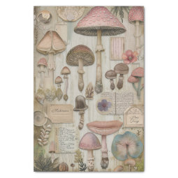 WILD MUSHROOMS POSTER DECOUPAGE TISSUE PAPER | Zazzle