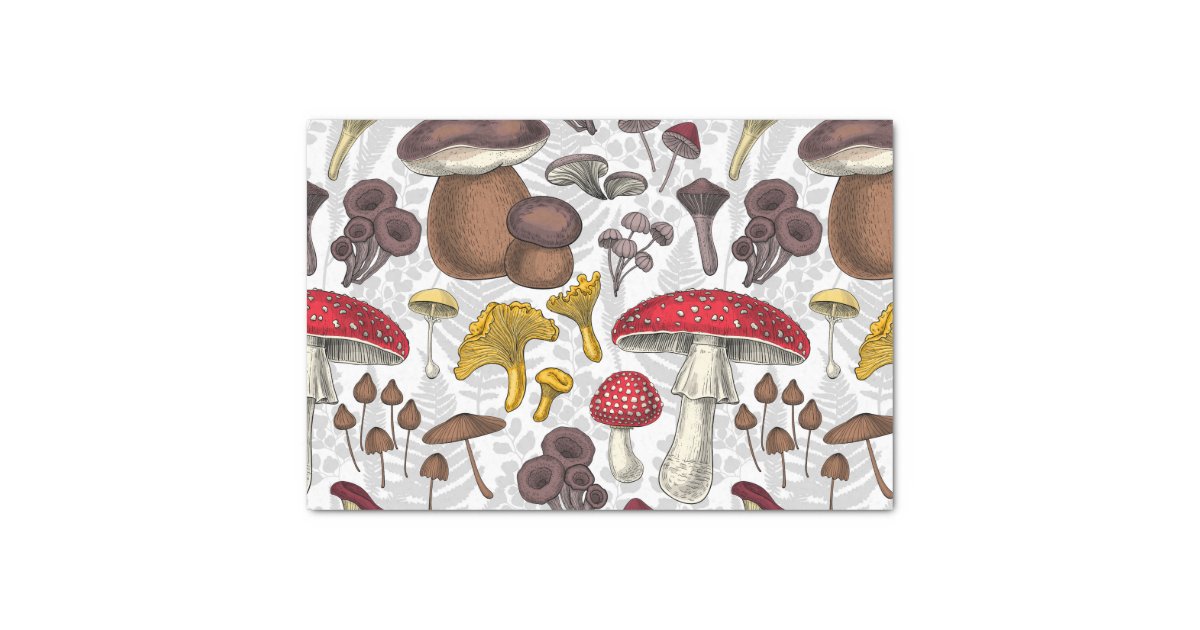 Wild mushrooms tissue paper | Zazzle