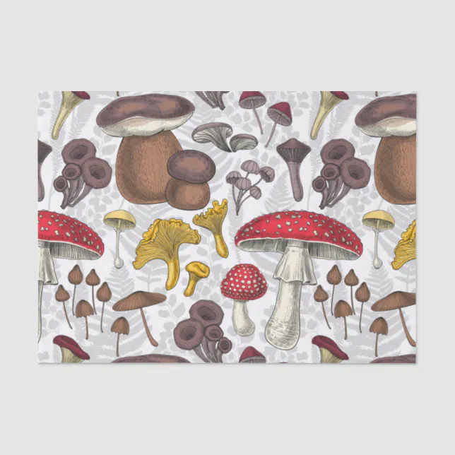 Wild mushrooms tissue paper | Zazzle