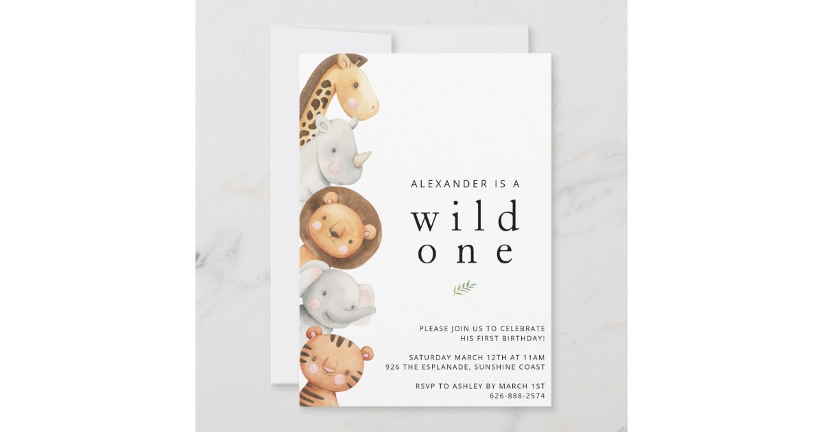Wild One 1st Birthday Invitation | Zazzle