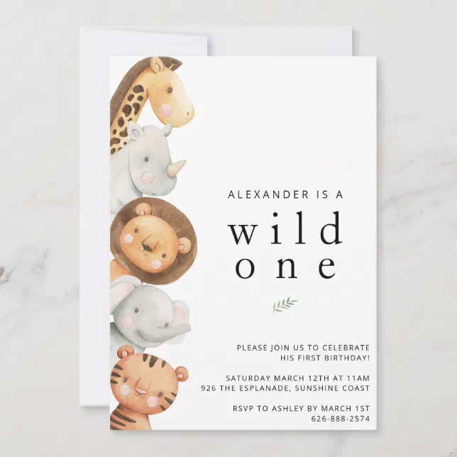 Wild One 1st Birthday Invitation | Zazzle