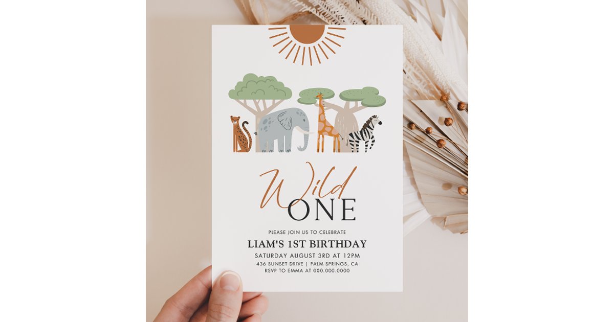 Wild One 1st Birthday Invitation | Zazzle