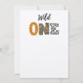 Wild One animal shape letters 1st Birthday Invitation | Zazzle